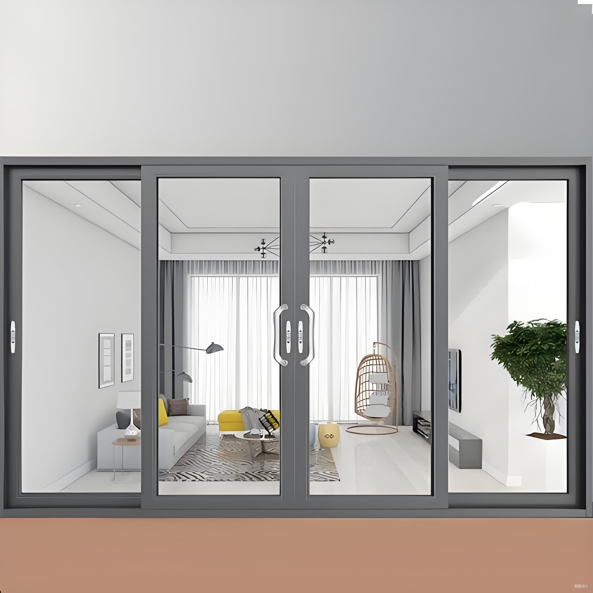 JZ96 Aluminum Sliding Door with High Wind Resistance