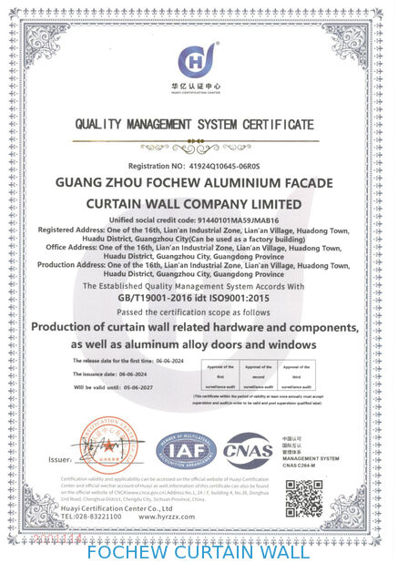 Quality Control - GUANG ZHOU FOCHEW ALUMINIUM FACADE CURTAIN WALL ...